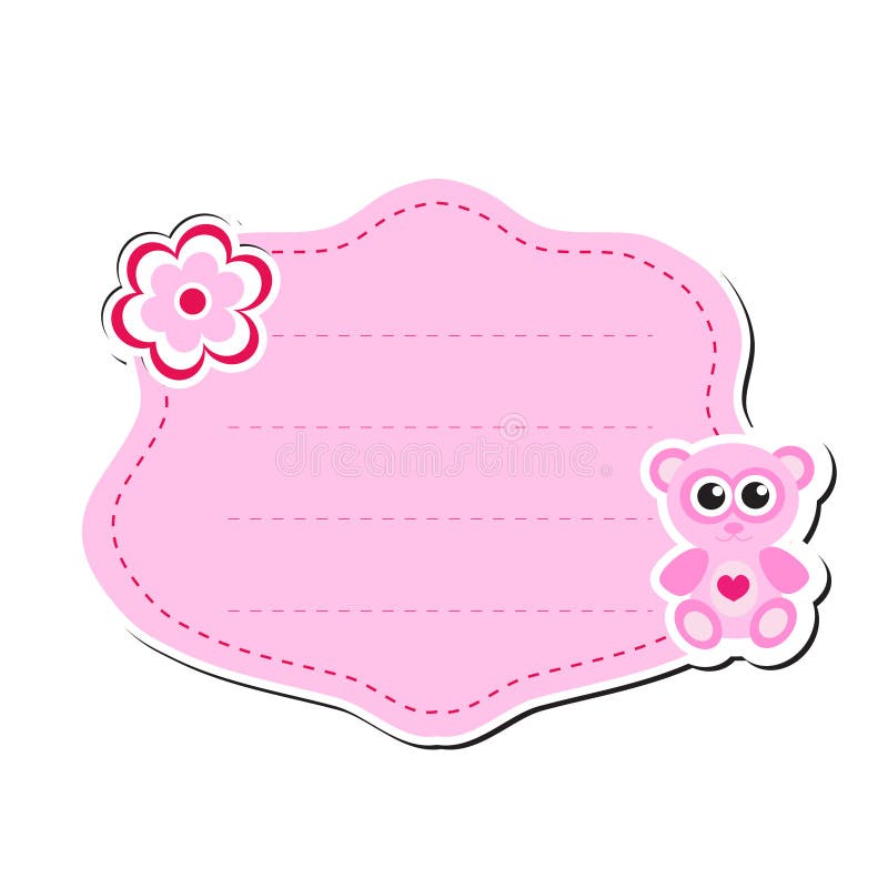 Set of Cute Labels, Stickers, Frames for Text. Kids Tag for Text ...