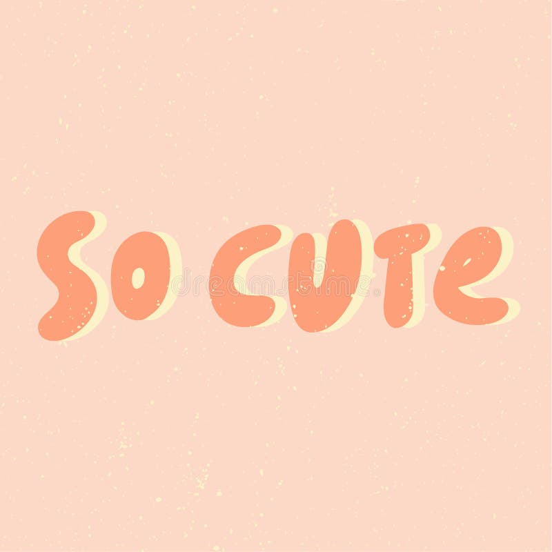 So Cute. Sticker for Social Media Content. Vector Hand Drawn ...
