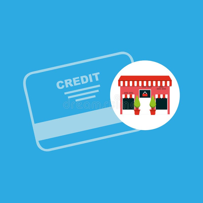 Cute Store Shopping Credit Card Stock Vector - Illustration of girl ...