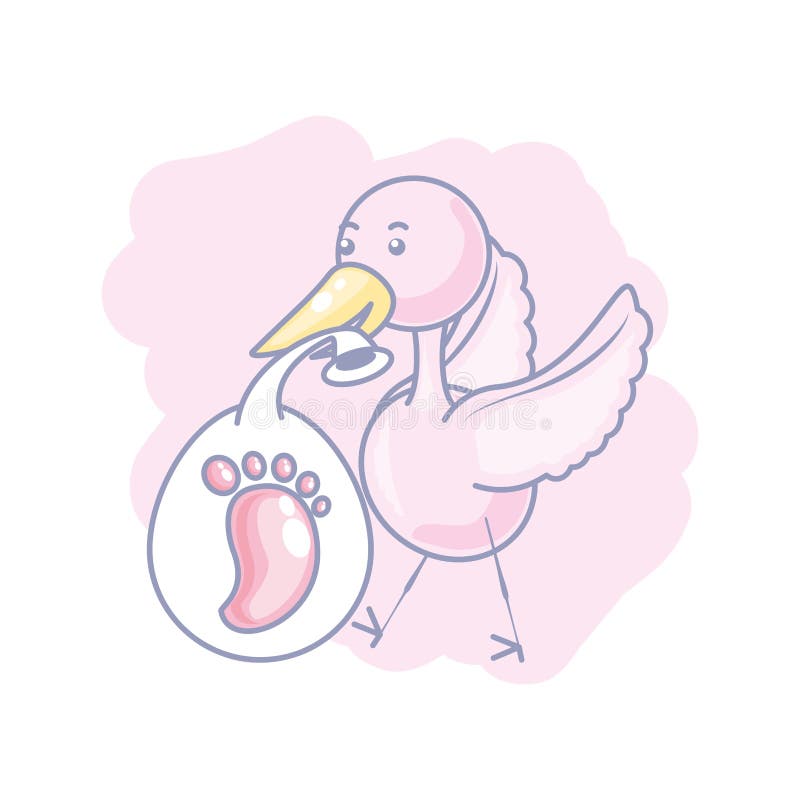 Stork Footprint stock vector. Illustration of white - 211159656