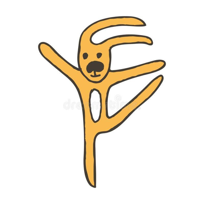 Cute Strange Weird Cartoon Rabbit Isolated On White Background. Vector ...