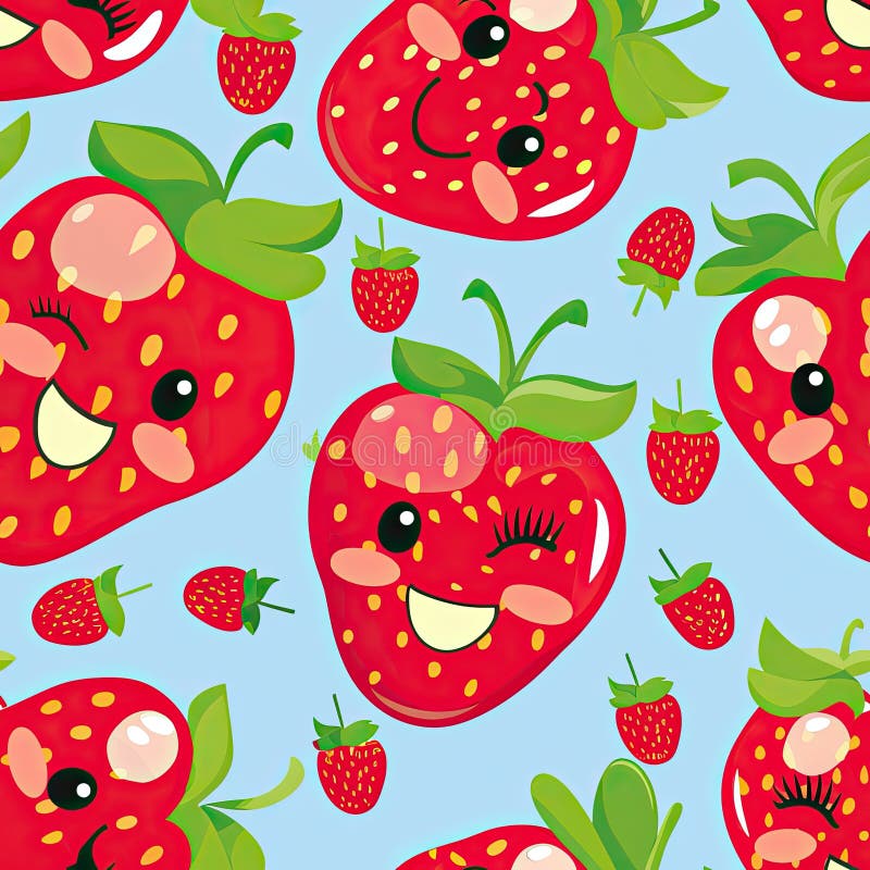 Cute Strawberry Background Strawberry Pattern Vibrant Strawberry ...