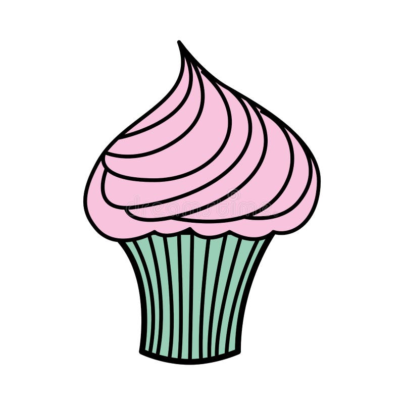 Cute cupcake icon. vector stock vector. Illustration of birthday ...