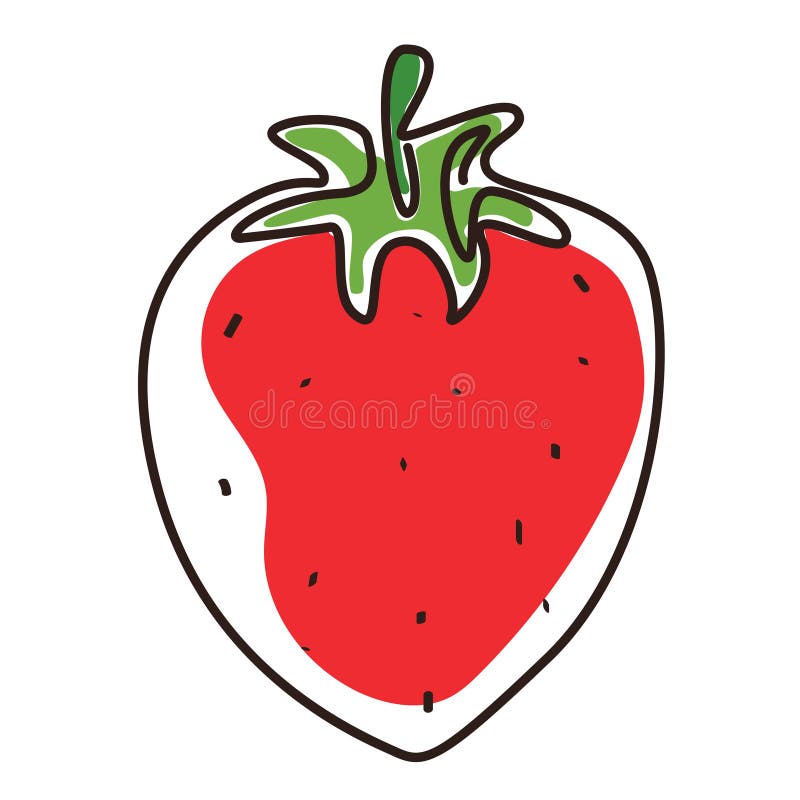 Cute Strawberry Vector. Vector Stock Illustration - Illustration of ...