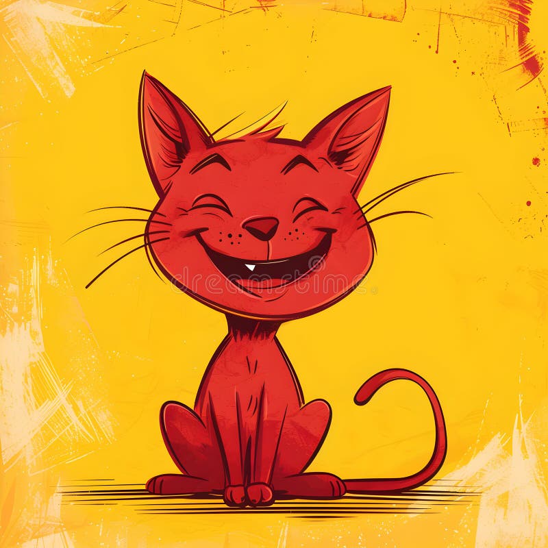 Cute Striped Kitten Walking Proud Stock Illustration - Illustration of ...