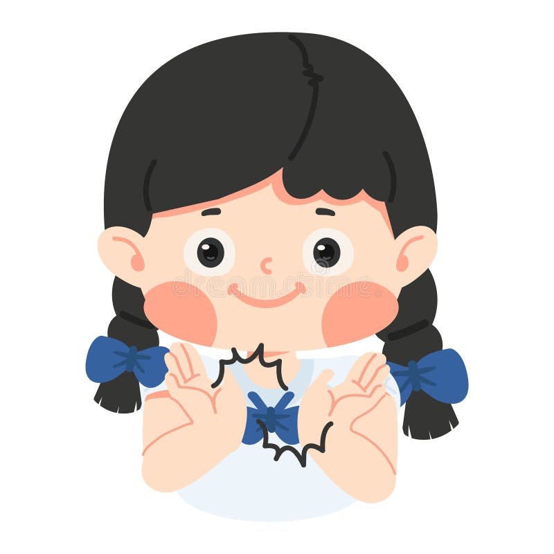 Cute Studemt is Clapping Hands Stock Vector - Illustration of class ...