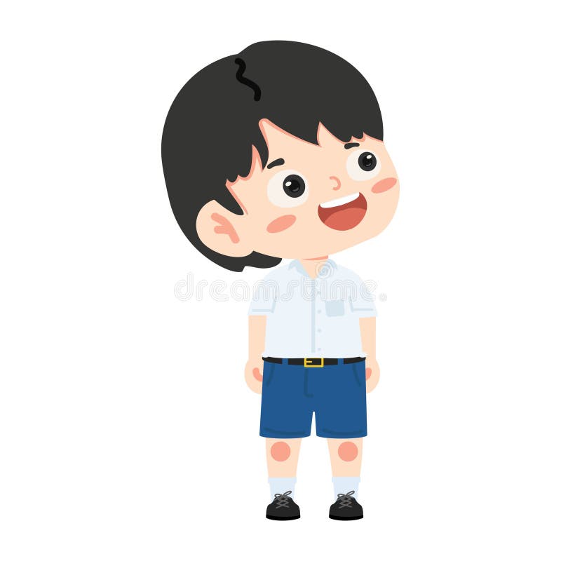 Cute Student Child Looking Up Stock Vector - Illustration of hope ...