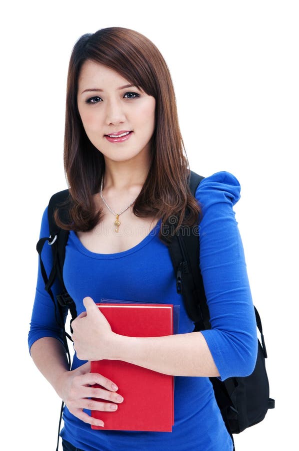 Cute Student Thinking stock photo. Image of attractive - 23304418