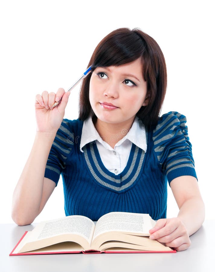 Cute Student Thinking Royalty Free Stock Photos - Image: 23304418