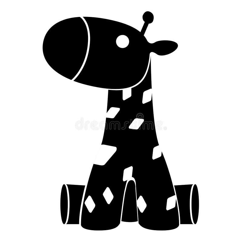 Stuffed giraffe cartoon stock vector. Illustration of soft - 110655893