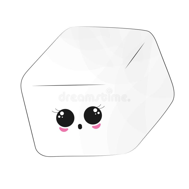 Cute Sugar Cube Character Cartoon Vector Stock Vector - Illustration of ...
