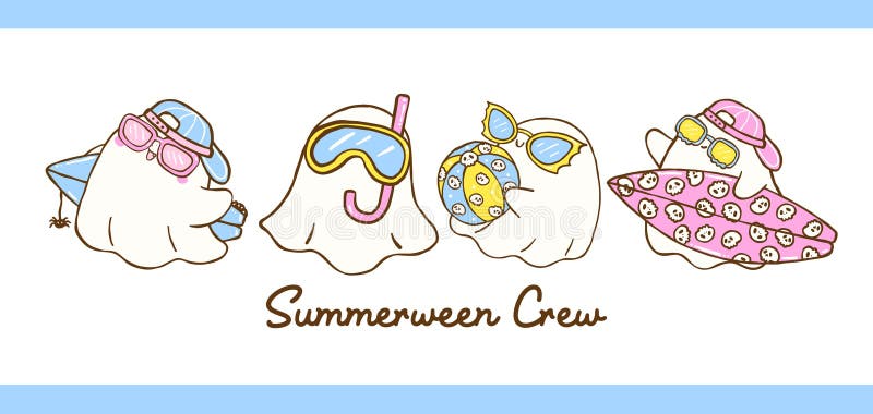 Summerween Ghost Sheet Stock Illustrations – 16 Summerween Ghost Sheet ...