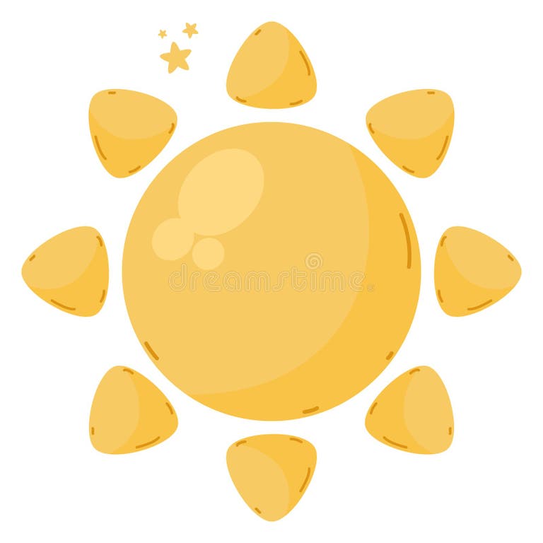 Cute sun design stock vector. Illustration of flat, orange - 272025885