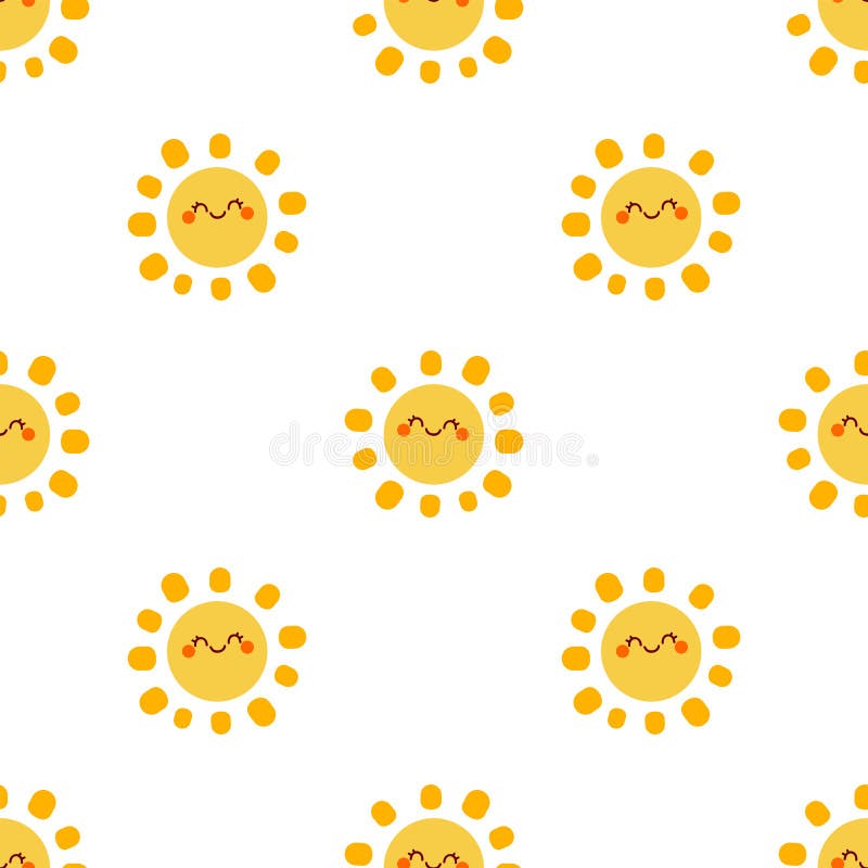Cute sun pattern stock vector. Illustration of simple - 167481366