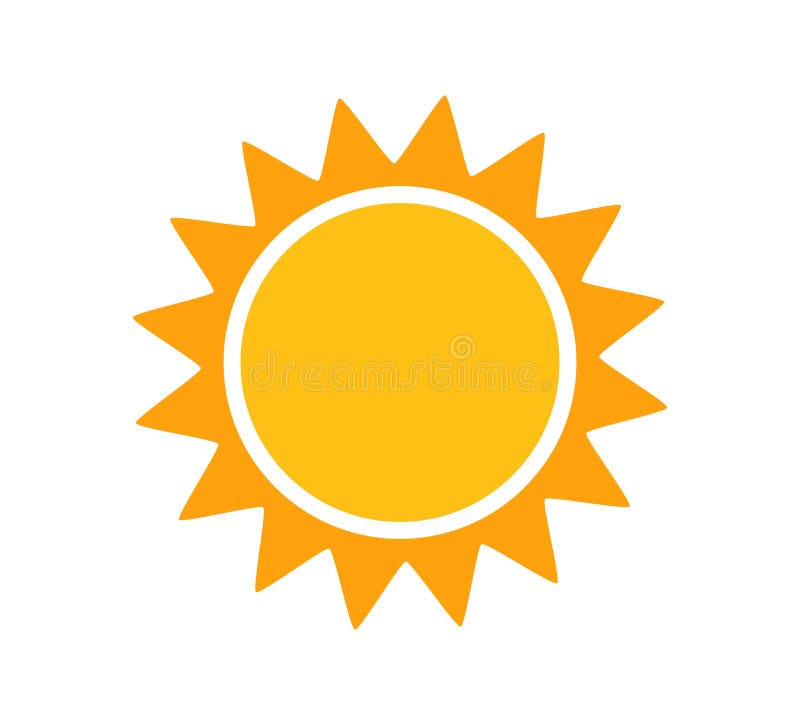 Simple sun icon stock vector. Illustration of icon, orange - 79103873