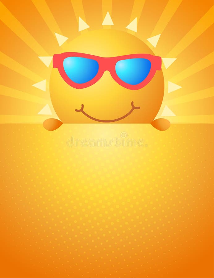 Summer Sky Sun Sunbeam Header Stock Vector - Illustration of fair ...