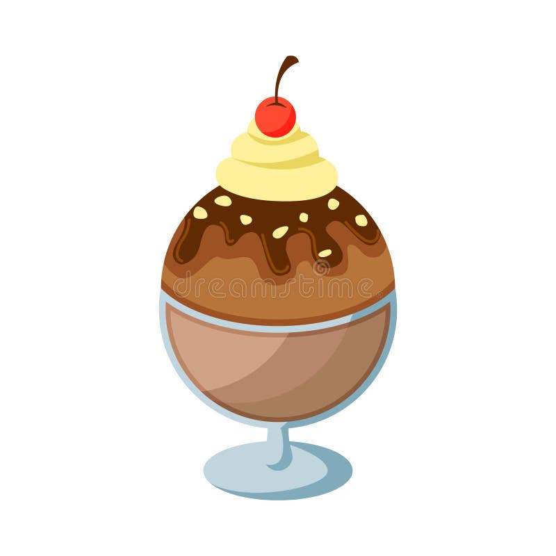 Cute of sundae stock vector. Illustration of cream, milk - 256718562