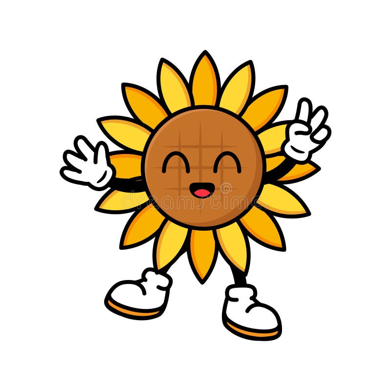 Smiling Sunflower Clip Art Stock Illustrations – 91 Smiling Sunflower ...