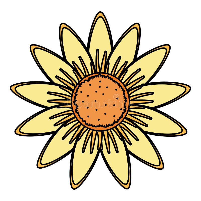 Cute sunflower cartoon stock vector. Illustration of cute - 142716014
