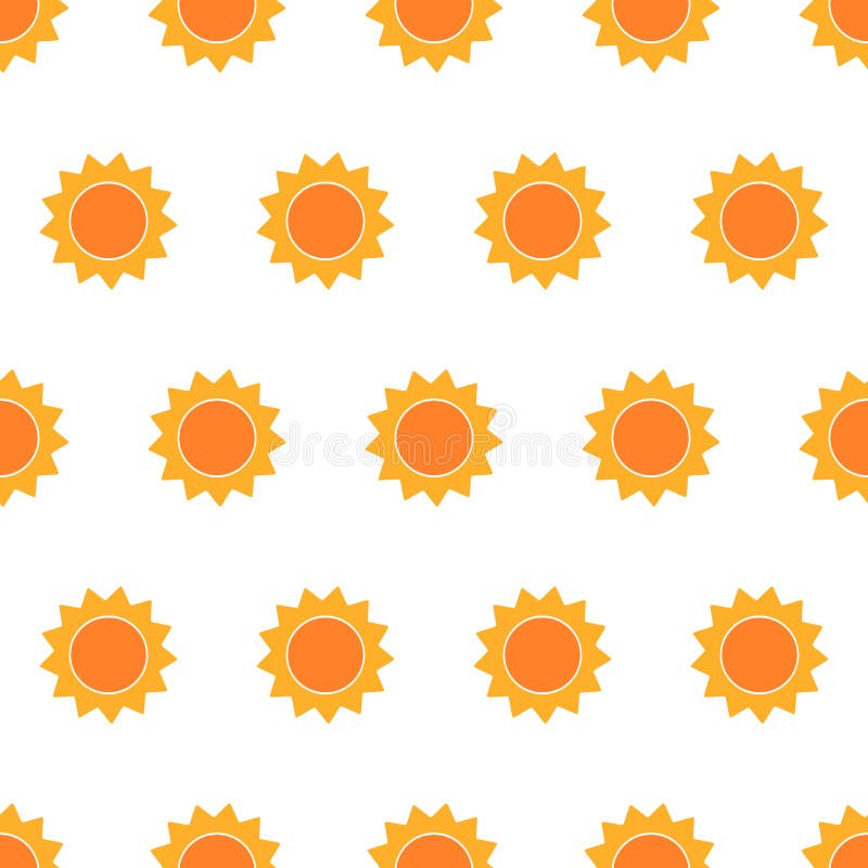 Cute suns seamless pattern stock vector. Illustration of sunny - 71368875