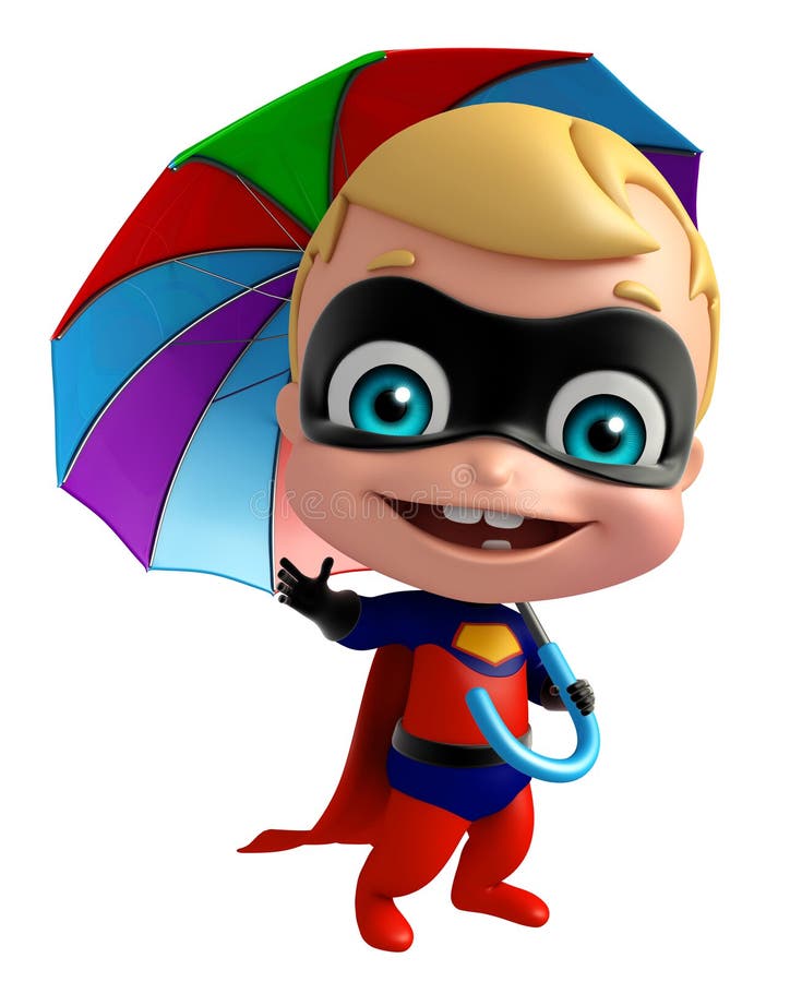 Cute superbaby with stock illustration. Illustration of hero - 77552269