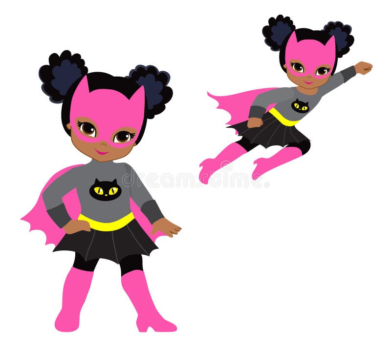 African American Superhero Girl Stock Illustrations – 195 African ...