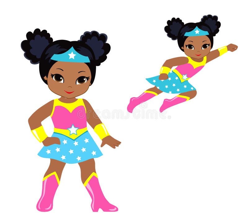 African American Superhero Girl Stock Illustrations – 195 African ...