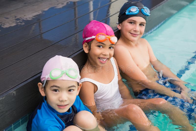 Cute Swimming Class in the Pool Stock Image - Image of childhood ...