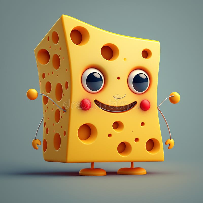 Cute Swiss Cheese Character Stock Illustration - Illustration of cute ...