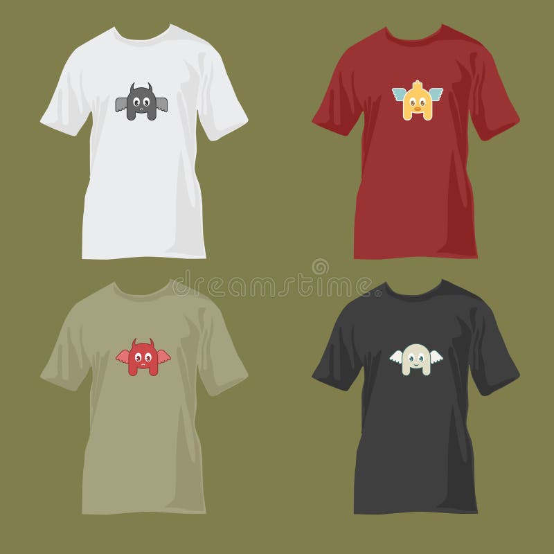 Cute t-shirt designs stock vector. Illustration of design - 3376266