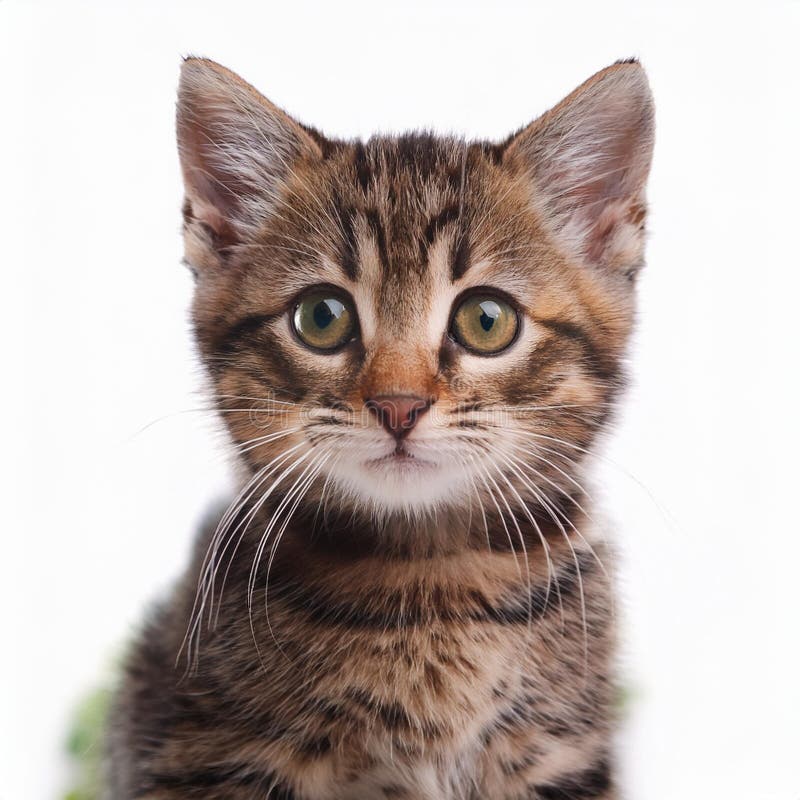 Cute Tabby Cat Cub, AI Generated Stock Illustration - Illustration of ...