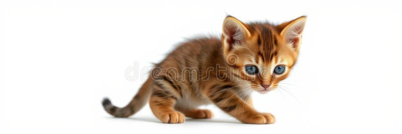 Cute Tabby Kitten Exploring a Bright and Spacious Indoor Setting with ...