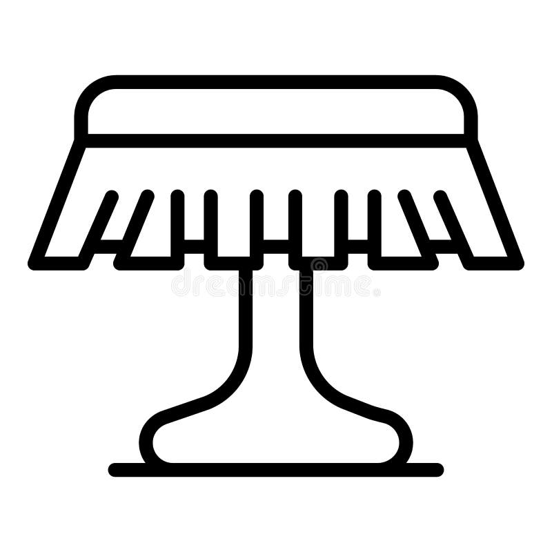 Cute Table Lamp and Triple Lamp One Line Drawing of Lamp for Home ...