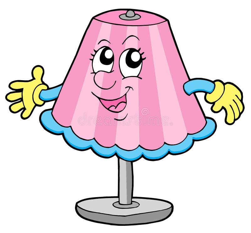 Cute table lamp stock vector. Illustration of hands, luminary - 7377786