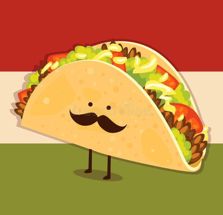 Cute taco stock vector. Illustration of sauce, mascot - 49622263