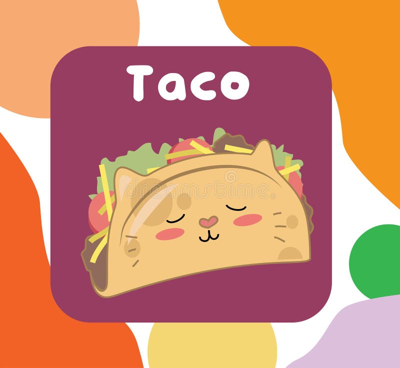 97 Flashcard stock vector. Illustration of taco, activity - 252981101