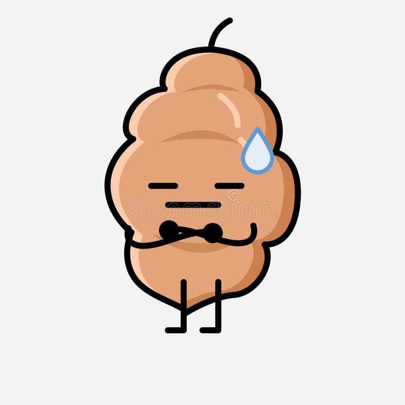 Cute Tamarind Fruit Mascot Vector Character Stock Vector - Illustration ...