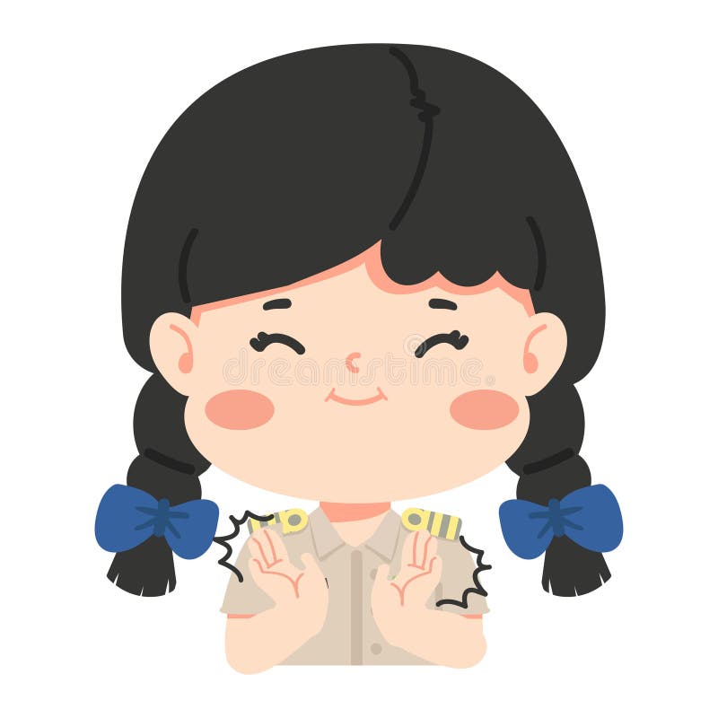 Cute Teacher is Clapping Hands Stock Vector - Illustration of school ...