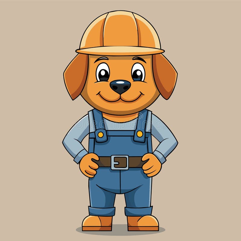 Cute Technician Dog Cute Antropomorphic Vector EPS Stock Vector ...