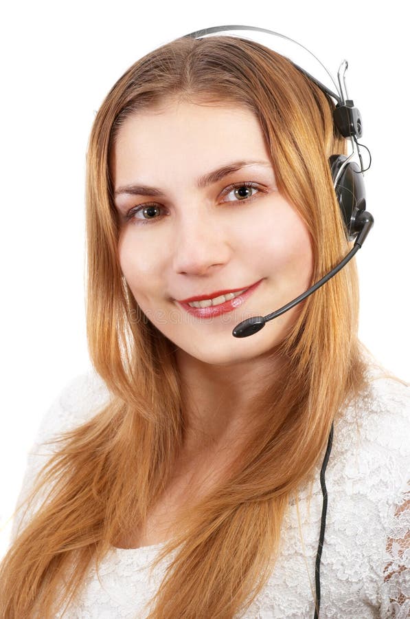 Cute techsupport girl stock image. Image of business, human - 1930741
