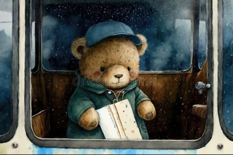 Cute Teddy Bear is a Bus Driver Created with Generative AI Technology ... Cute Teddy Bear is a Bus Driver Created with Generative AI Technology ...