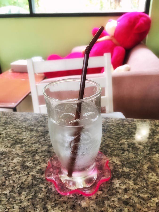 Cute Teddy Bear Drinking Water Stock Photo - Image of drink, healthy ...