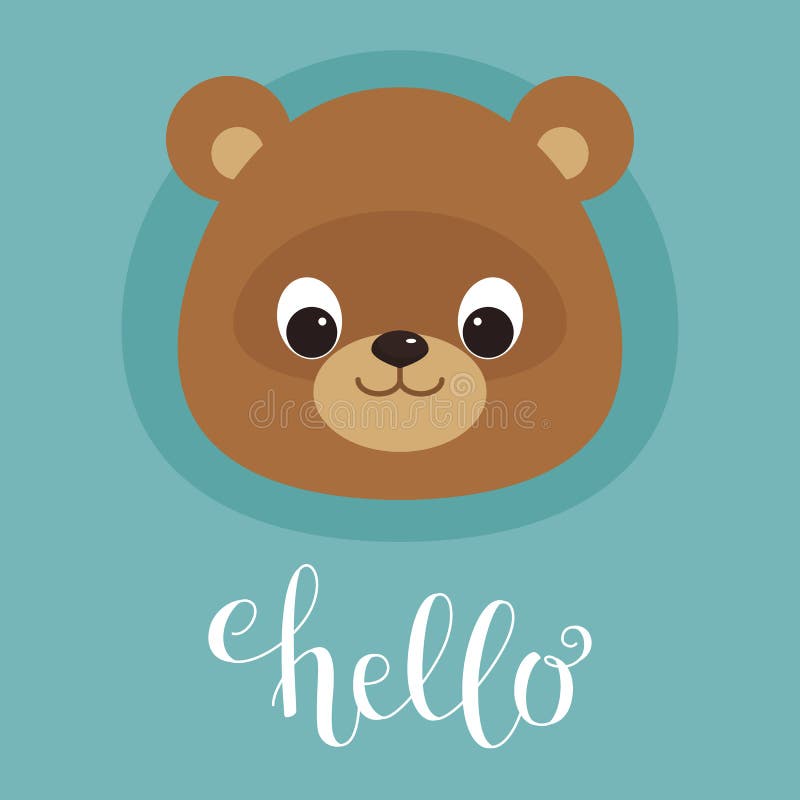 Cute teddy bear head stock vector. Illustration of shirt - 92543927