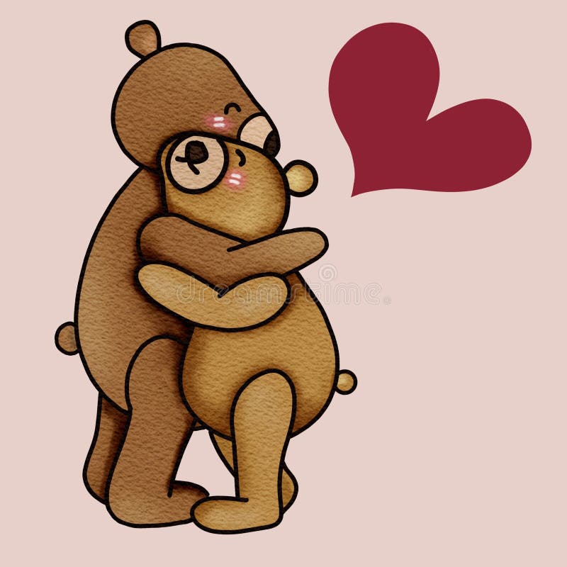 Cute teddy bear with heart stock photo. Image of clipart - 280502074