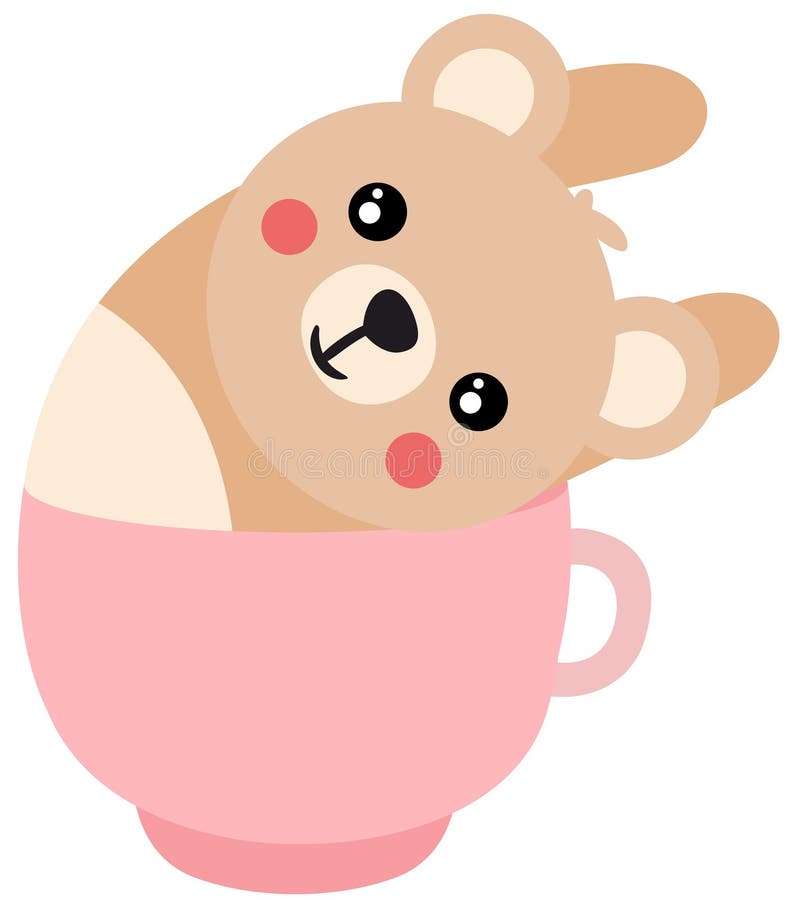 Cute Teddy Bear Flying Balloons Stock Vector - Illustration of sitting ...