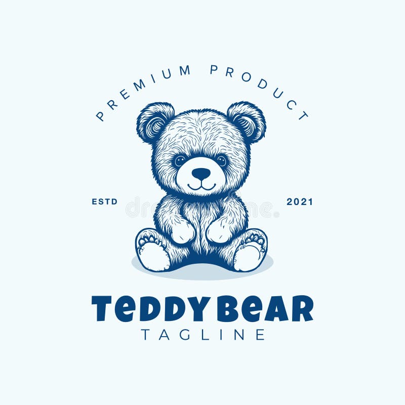 Teddy Bear Logo Design Template Stock Vector - Illustration of cartoon ...
