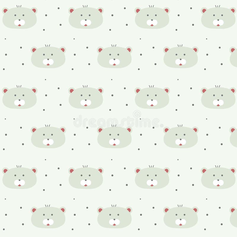 Cute Teddy Bear Pattern Design for Kids Stock Vector - Illustration of ...