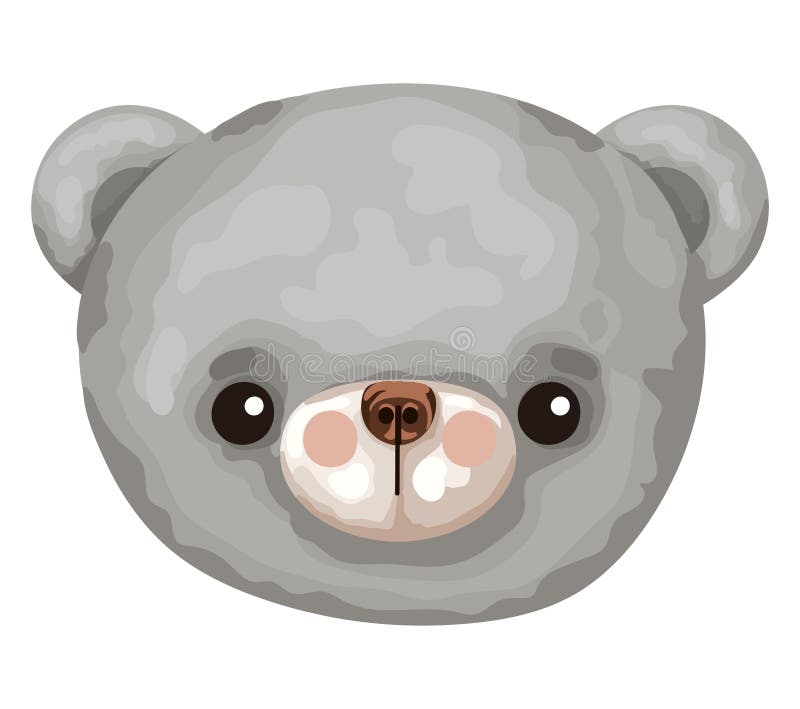 Cute teddy face stock vector. Illustration of face, species - 264973740