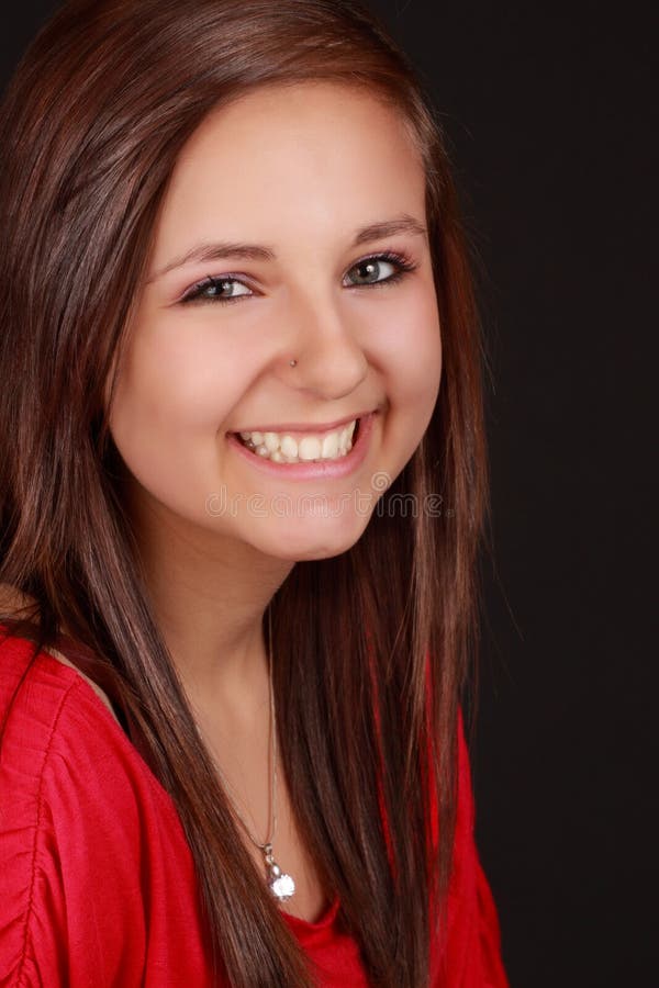 Cute teen girl stock image. Image of portrait, female - 15846309