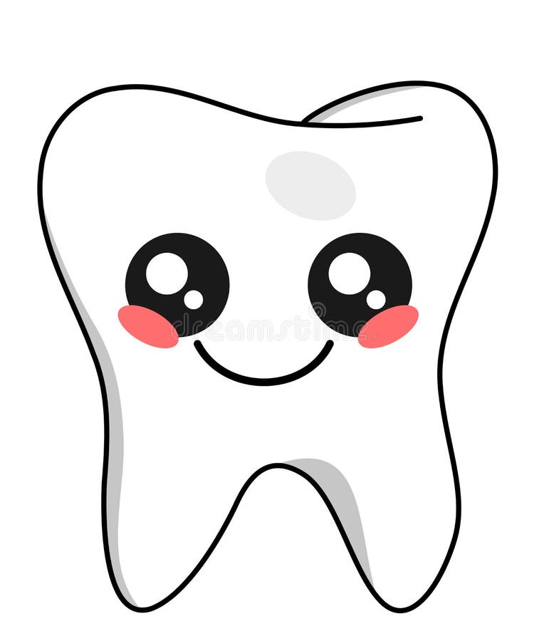 Cute Teeth Kawaii Face Vector Illustration Design Isolated Stock Vector ...